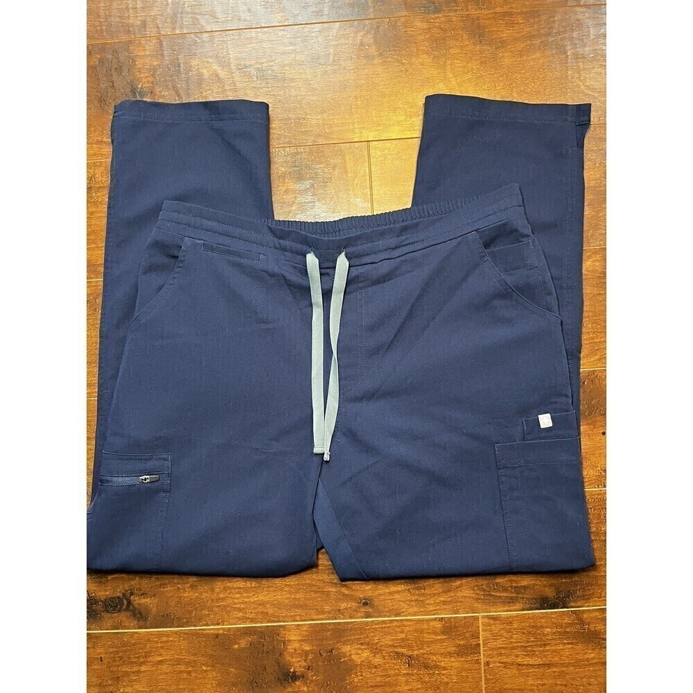 Figs Blue Technical Collection Straight Leg Tie Waist… - Gem